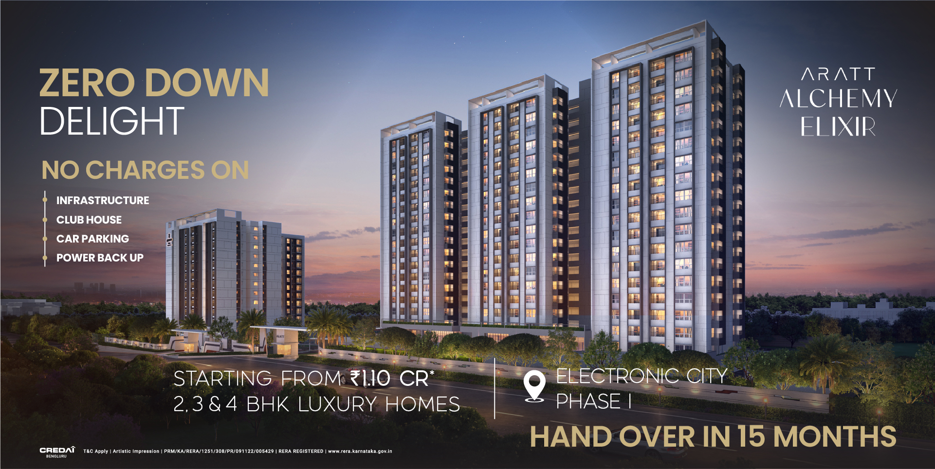 2 & 3 BHK Luxury Homes for sale in Bangalore | Aratt Builders